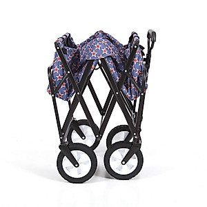 Mac Sports WTC-202 Collapsible Folding Outdoor Utility Wagon, Americana