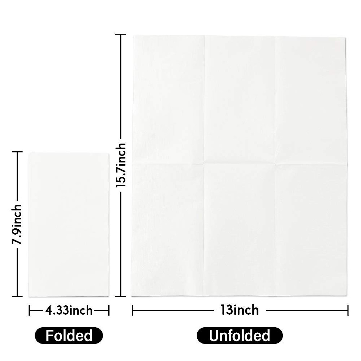 Vplus 400 Pack Premium Quality Guest Towels Disposable Dinner Napkins Soft, Absorbent, Party Napkins for Dinners or Catering Events，and Everyday Use (White, 400)