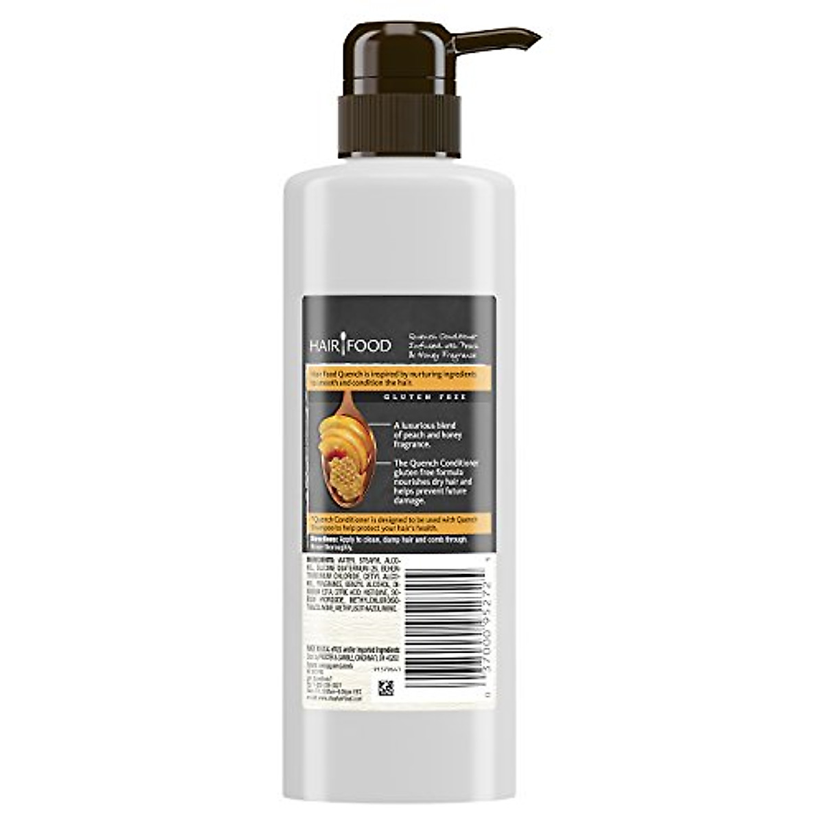 Hair Food Gluten Free Quench Conditioner with Peach & Honey Fragrance, 17.9 Fluid Ounce