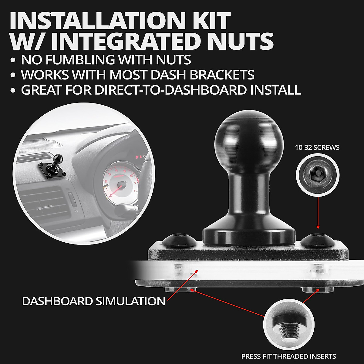 Industrial Metal Drill Base Tablet Mount - By TACKFORM [Enduro Series] - iPad Holder for wall or truck. ELD Mount | Compatible with iPad Mini, IPad Pro 12.9, Galaxy S, Surface Pro & Switch