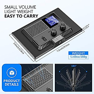 Neewer Ultra-Slim LED Video Soft Light Panel, Dimmable On Camera Video Lighting for DSLR Cameras Photography with LCD Display/3200-5600K/CRI 95+/Built-in Battery for Studio Photo Video Shooting