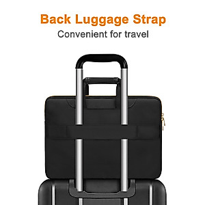 MOSISO Laptop Shoulder Bag,15-15.6 inch Computer Bag Compatible with MacBook Pro 16, HP, Dell, Lenovo, Asus Notebook,Messenger Briefcase with Front Inverted Trapezoid Quilted Pocket, Black