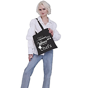 VAMSII Chef Tote Bag Women Chef Gifts Chef Shoulder Bag New Chef Gifts Culinary Gifts for Chefs Culinary Student Gifts (women Chefs tote)