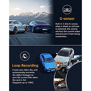 Dash Cam 2K WiFi 1440P Car Camera, Dash Camera for Cars, Front Dashcam for Cars with Super Night Vision, WDR, Loop Recording, G-Sensor, 24 Hours Parking Monitor, APP, Support 128GB Max