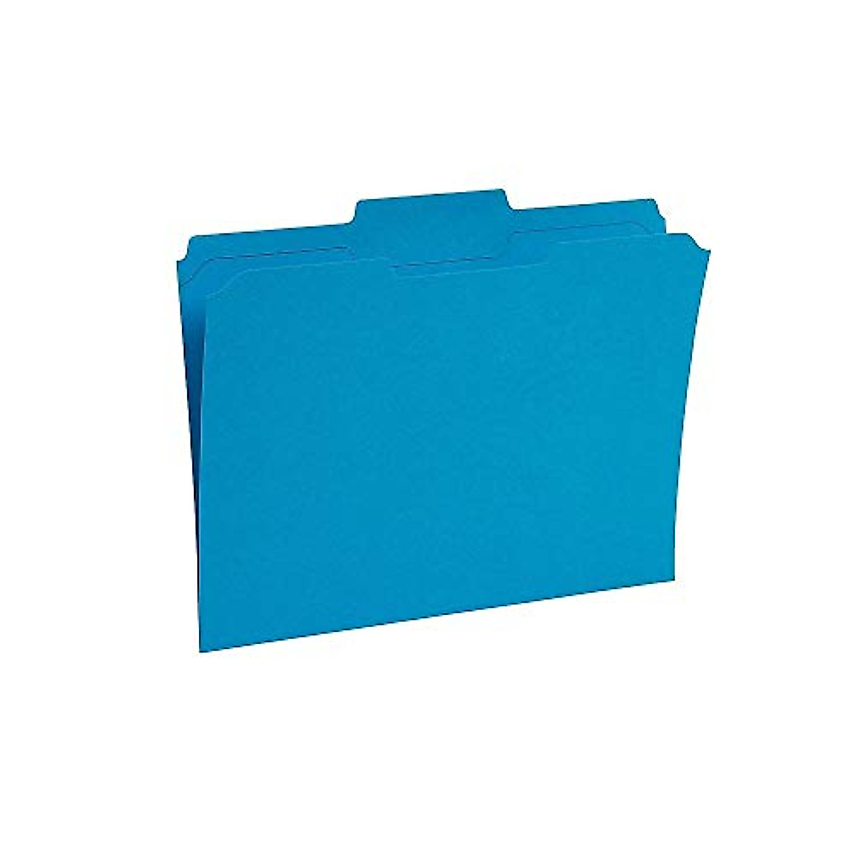 Staples 508911 Colored File Folders W/Reinforced Tabs Letter 3 Tab Blue 100/Box
