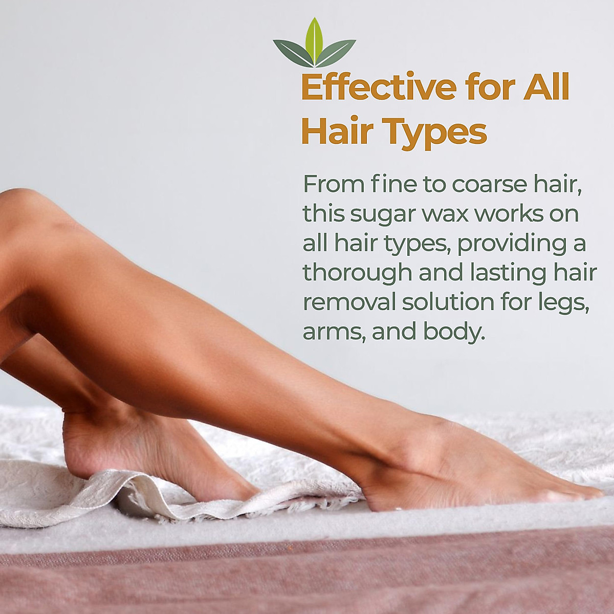 Nature’s Sugar Wax All-Purpose Sugaring Paste for Legs, Back, Arms, Chest - 35oz - Beginner-Friendly Sugar Wax Hair Removal for All Skin Types - Vegan & Cruelty-Free