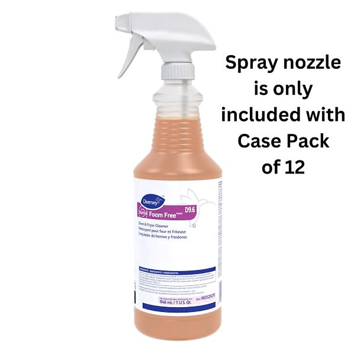 Diversey Suma Foam Free D9.6 Liquid Oven Cleaner And Degreaser, 32 Oz Bottle, 12/carton