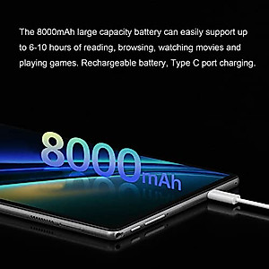 Tablet, 100240V 10.1 Inch 1960x1080 IPS Tablet PC 2.4G 5G WiFi for Home for Travel (Grey)