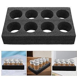 Didiseaon Multi- Hole Cup Holder Foam Cup Holder 8 Holes Universal Multifunction Drink Carrier for Restaurant Tray, Take Out Beverage Coffee Carrier Packing Tool Cup Fixing Holder