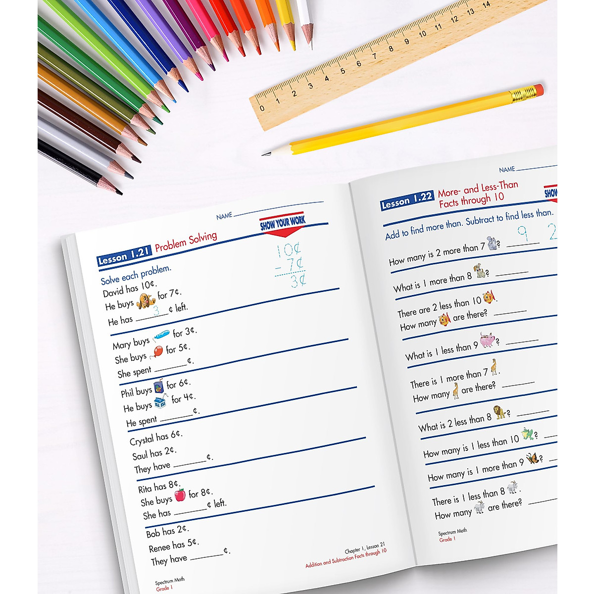 Spectrum 1st Grade Math Workbooks, Ages 6 to 7, Grade 1 Math Workbook, Adding and Subtracting Through 100, Place Value, Fact Families, 2-D and 3-D Shapes - 160 Pages (Volume 2)