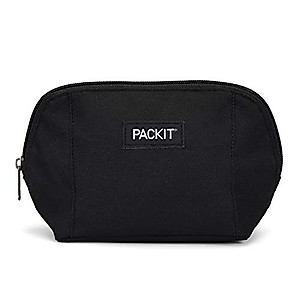 PackIt Freezable Classic Lunch Box, Black & Freezable Snack Bag, Black