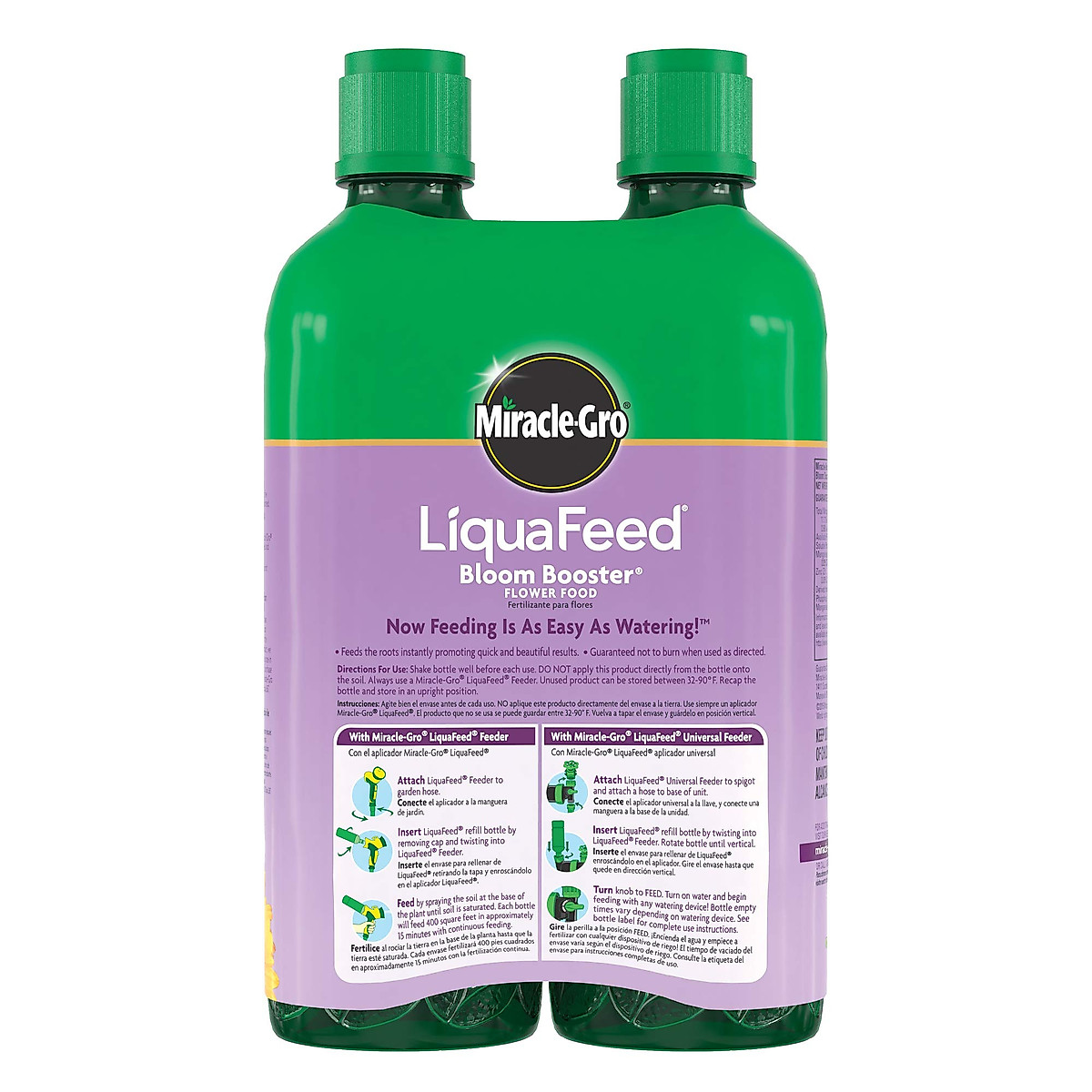 Miracle-Gro Liquafeed Bloom Booster Flower Food Refills, Pack of 2