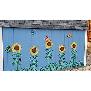 Metal Ladybugs Garden Wall Art Decor Cute Handmade Ladybugs for Christmas Backyard Garden Lawn Porch Outdoor Decoration with Red and Black Spots Easy Hanging Yard Wall Ornament Set of 4