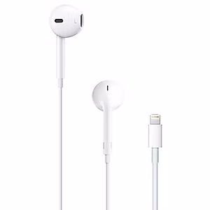 Apple EarPods Headphones with Lightning Connector. Microphone with Built-in Remote to Control Music, Phone Calls, and Volume. Wired Earbuds for iPhone