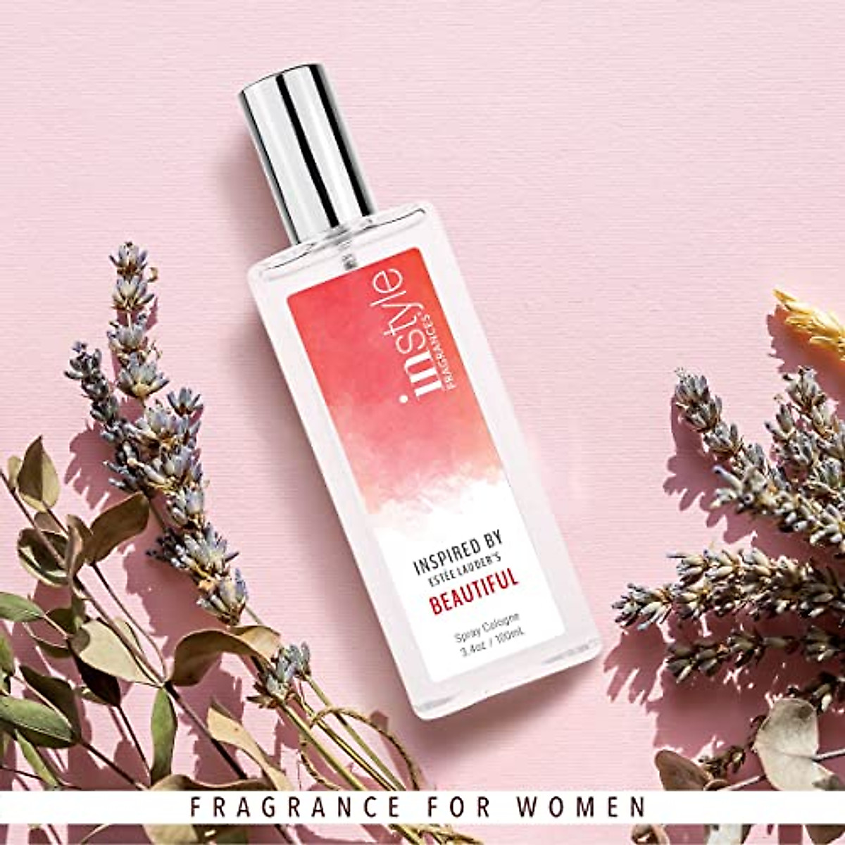 Instyle Fragrances | Inspired by Estee Lauder's Beautiful | Women’s Eau de Toilette | Vegan, Paraben & Phthalate Free | Never Tested on Animals | 3.4 Fl Oz