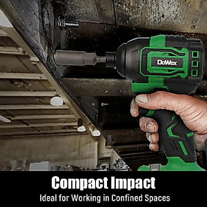 DOWOX 2035 In-lbs Powerful Impact Driver Kit, 21V MAX*Brushless Cordless Impact Driver, 1/4" Hex Chuck, 4-Speed, 24 PCS Screwdriver Bits & Sockets, for Repairs, Long Rusted Screws or Frozen Bolts