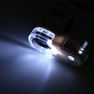 Mini Mobile Phone Microscope, 60X Zoom LED Clip Loupe Microscope with UV Currency Detector,Jewelry & Antique Evaluating, Crafting and Repairing Magnifier,for Universal Mobile Phones