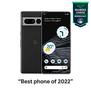 Google Pixel 7 Pro 5G 128GB 12GB RAM 24-Hour Battery Universal Unlocked for All Carriers - Obsidian