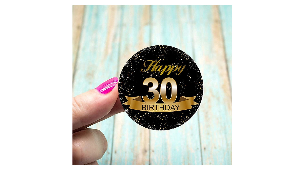 Fedyufook 30th Birthday Party Favor Stickers - 50 Labels