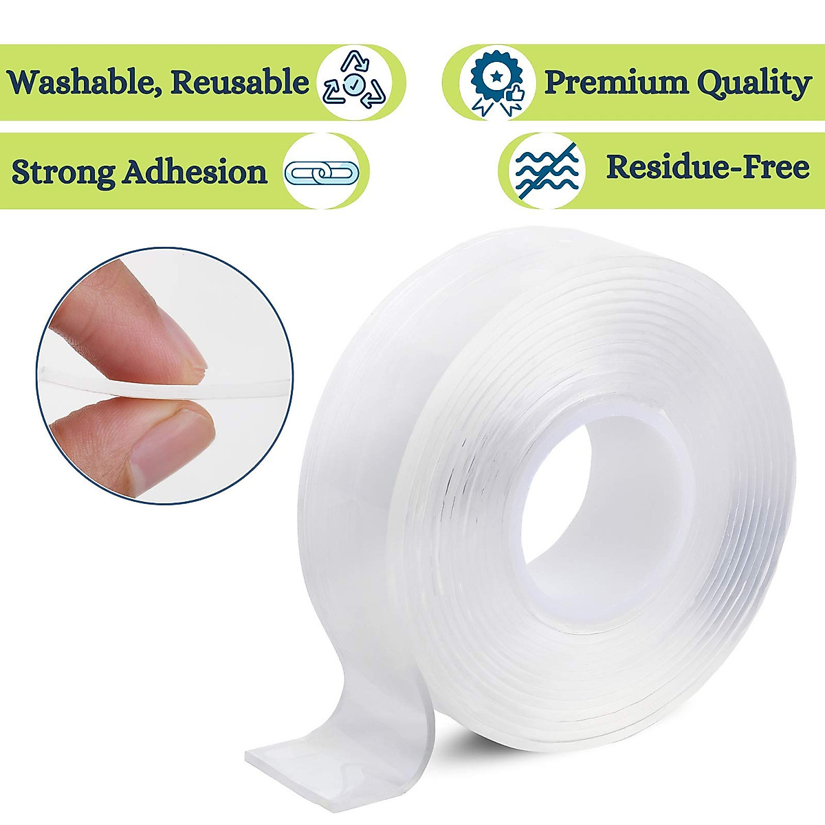 Mr. Pen- Double Sided Tape, 1.2 Inch, Transparent, Double Sided Tape for Walls, Double Sided Adhesive Tape, Mounting Tape, Adhesive Tape, Two Sided Tape, Double Stick Tape, Double Face Tape