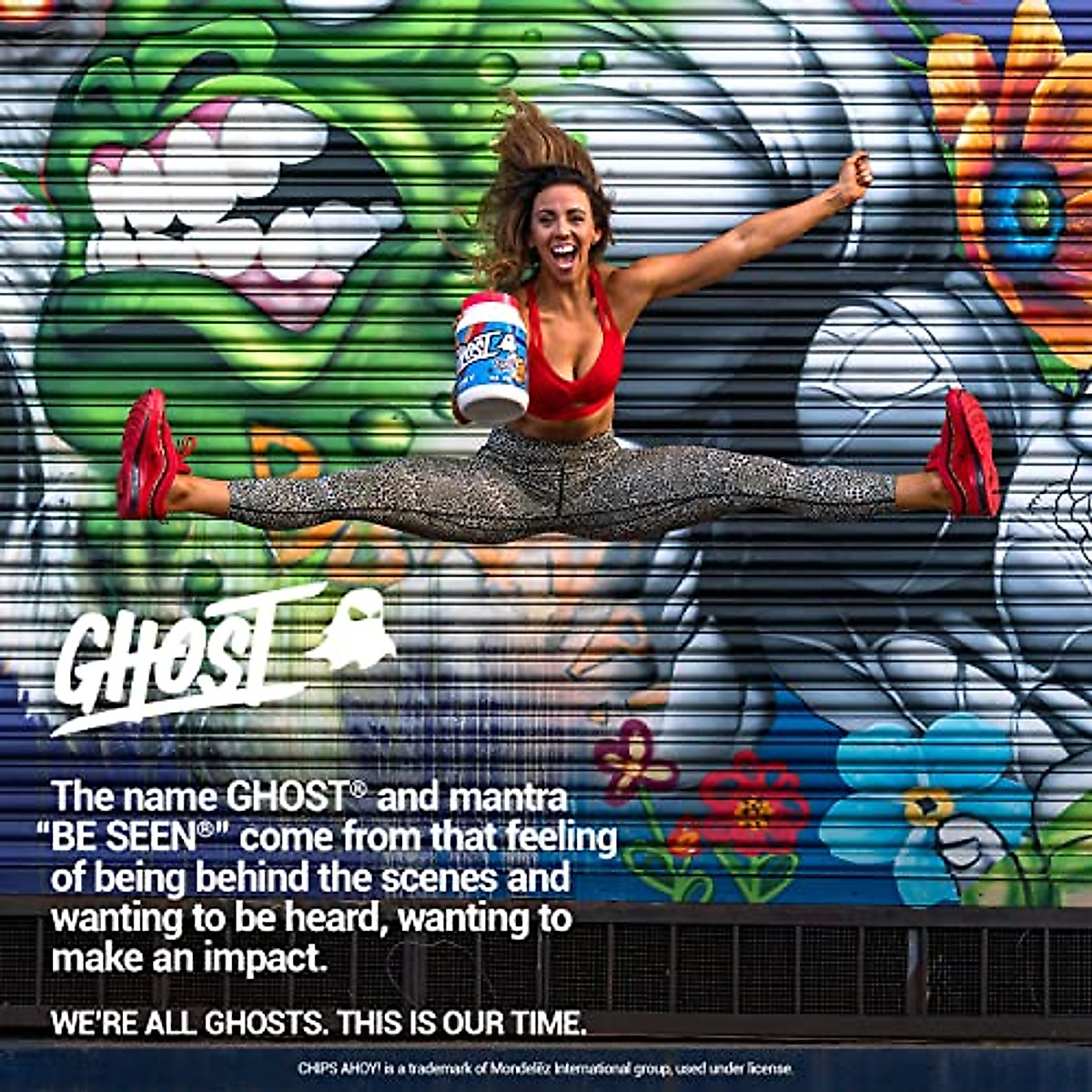 GHOST WHEY Protein Powder, Chips Ahoy! - 2lb, 25g of Protein - Whey Protein Blend - ­Post Workout Fitness & Nutrition Shakes, Smoothies, Baking & Cooking - Cookie Pieces Inside