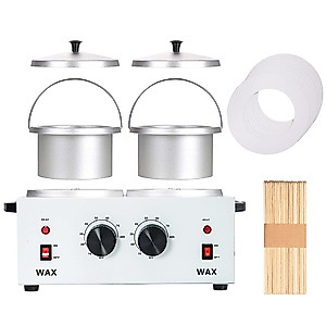 Professional Double Wax Warmer Electric Heater Dual Parrafin Hot Facial Skin Care Hair Removal Equipment SPA Tool