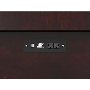 AFI, Monroe Murphy Bed Chest with 6 inch Memory Foam Folding Matttress, Built-in Charging Station and Storage Drawer, Full, Espresso