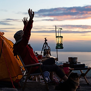 Mesqool Camping Lantern Rechargeable Battery 6000mAh, 650LM LED Lanterns for Power Outages Emergency Hurricane, Solar Hand Crank Lantern for 200 Hours