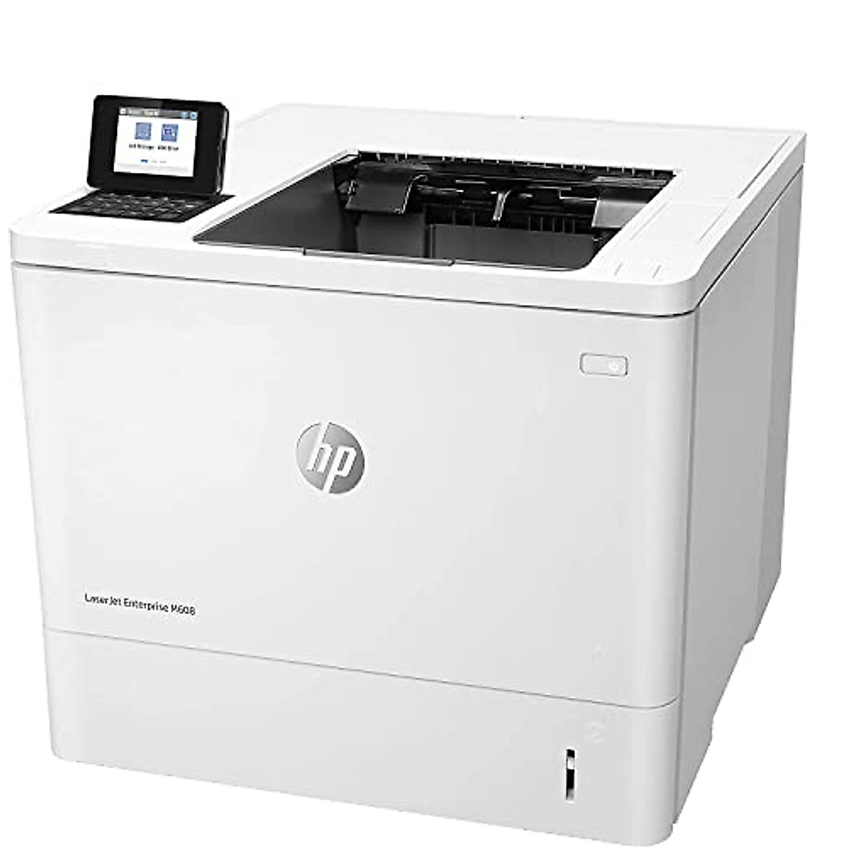 HP Laserjet Enterprise M608n Single-Function Wired Monochrome Laser Printer, White - Print only - 2.7" LCD, 65 ppm, 1200 x 1200 dpi, USB and Ethernet Connectivity, Manual Duplex Printing