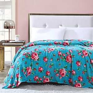 Betsey Johnson | Fleece Collection | Blanket - Ultra Soft & Cozy Plush Fleece, Lightweight & Warm, Perfect for Bed or Couch, King, Bouquet Day