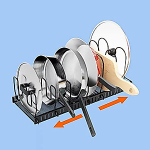YUANNING Pot and Pan Organizer for Cabinet,Pots and Pans Organizer,Cutting Board Organizer,Pot Lid Organizer Rack,Cookware Cookie Sheet Dish Baking Sheet Lid Holder Kitchen Cabinet Organizer