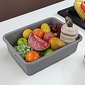 Farmoon 13L Commercial Bus Tub, Grey Wash Basin Tote Box, 4 Packs