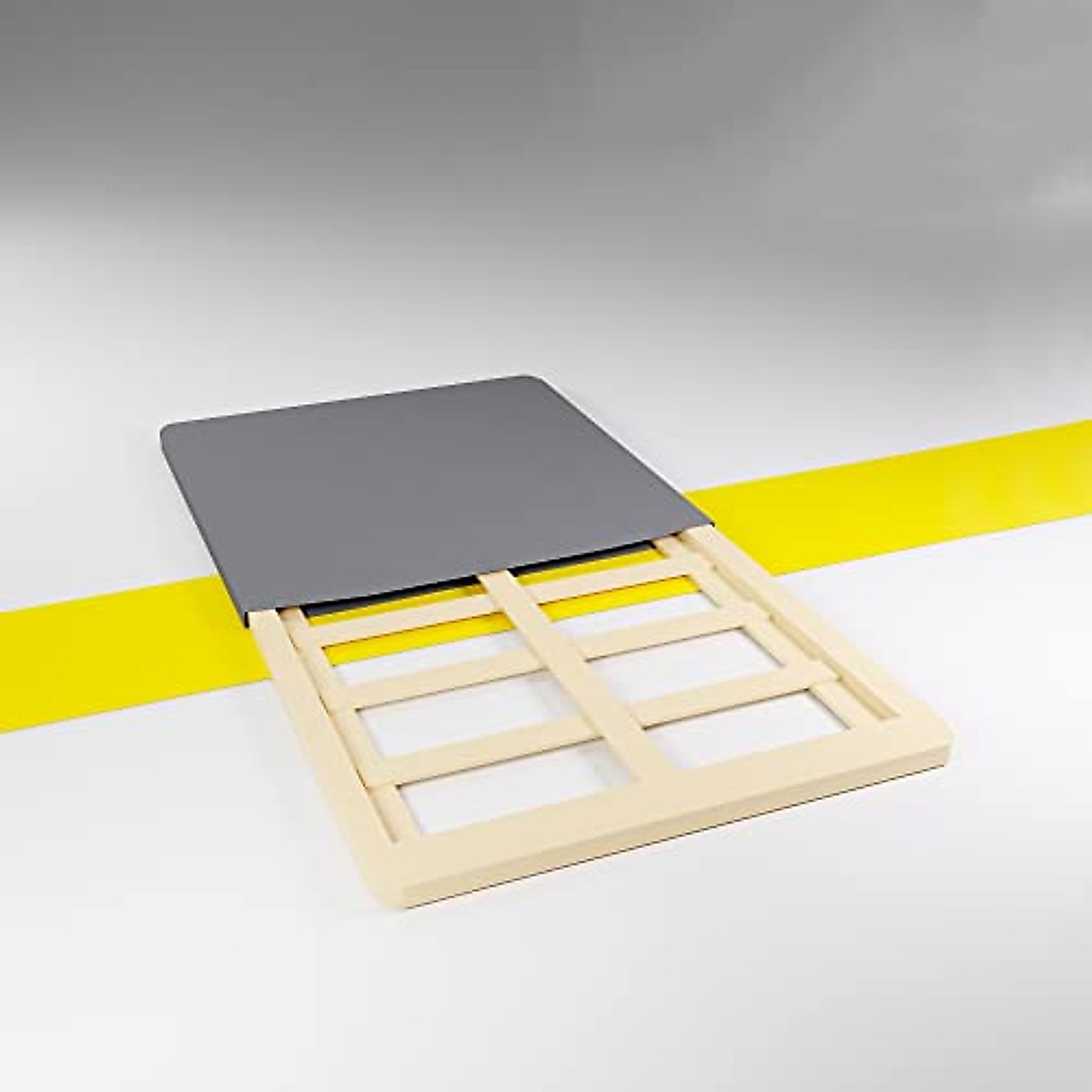 Greaton 2-Inch Wood Split Fully Assembled Bunkie Board for Mattress/Bed Support, Twin, Grey