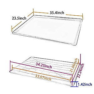 Confote 35.4 X 23.5 inch Replacement Tray for Dog Crate Pans Plastic Bottom for Pet Cages Crates Kennels Dogs Cat Rabbit Ferret Critter