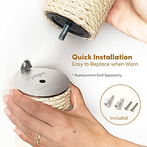 xympo 34" Wall Mounted Cat Scratcher, Sisal Scratching Post