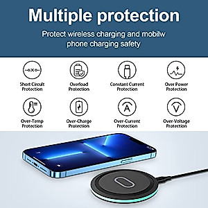 15W Fast Wireless Charger Pad for Google Pixel 7 Pro/6 Pro/6/5/5xl/4xl,Samsung Phone Wireless Charger Station for Samsung Galaxy S23 Ultra S22 S21 S20 S10 Plus/Note 20/A14,iPhone 14 Pro Max/13/12/11/8