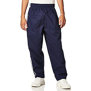 Chef Code Men's Traditional Baggy Chef Pant with Athletic Double Piping, Navy, X-Large