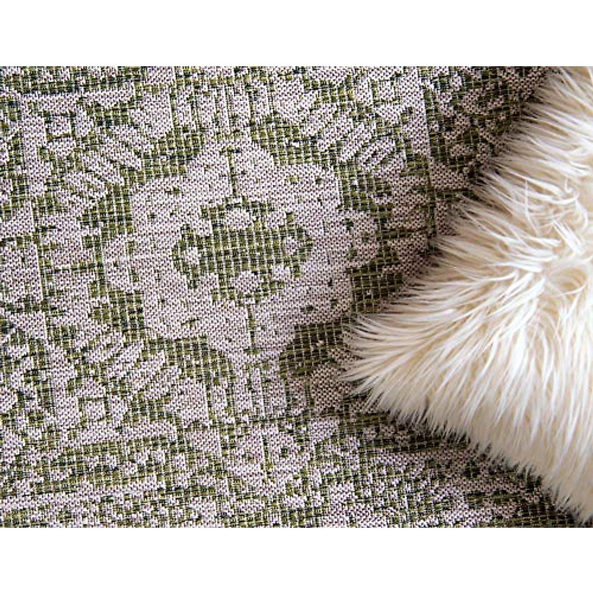 Unique Loom Outdoor Traditional Collection Area Rug - Timeworn (4' 1" Round, Green/ Gray)