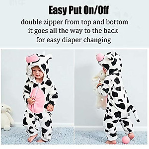 Baby Cow Costumes Unisex Toddler Onesie Halloween Dress Up Romper 18-24 Months