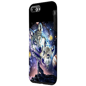 iPhone 7 Plus/8 Plus Cosmic Space Wolf, Wolves Family Howling, Celestial Bond Case