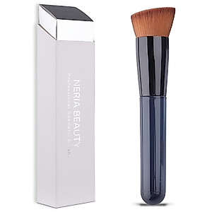Foundation Brush, Flat Top Kabuki Foundation Brush for Liquid Makeup, Cream, Powder, Travel Size Face Foundation Blending Makeup Brushes (131)