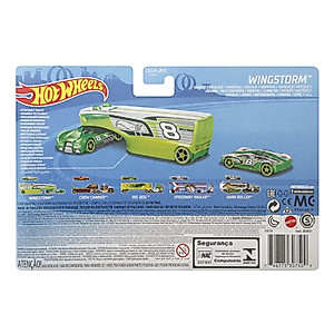 Hot Wheels Wingstorm Vehicle - Semi-Truck with Car ~ Detachable Trailer