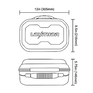 LOKITHOR JA-Series Bag EVA Protection Case for JA300/JA301/JA302/JA400/JA401/JA3000 Jump Starter with air compressor