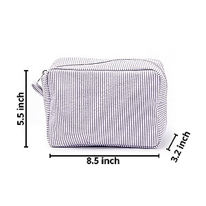 MT WORLD Personalized Dance Bags, Seersucker Travel Bag & Cosmetic Bag, Cosmetic Bag and Overnight Bag Set, Cosmetic Bag with Weekender Bag