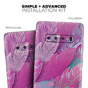 DesignSkinz Spectral Vector Feathers Protective Vinyl Decal Wrap Skin Cover Compatible with The Samsung Galaxy S20 (Screen Trim & Back Glass Skin)