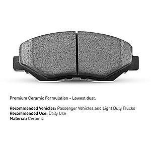 R1 Concepts Ceramic Series Brake Pads With Rubber Steel Rubber Shims| Fits 1990-1992 Ferrari F40, 1995-1997 Ferrari F50, 2000-2006 Jaguar XKR, 2001-2005 Aston Martin Vanquish, 2002-2003 Jaguar XJR