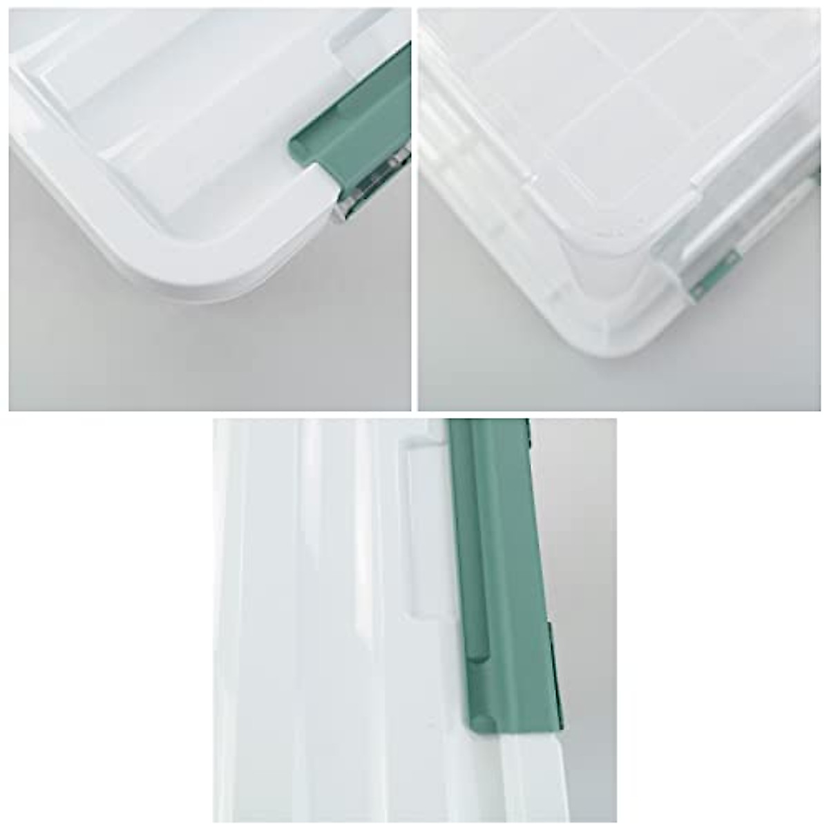 Neadas 36 Quart Large Plastic Storage Box, Clear Plastic Storage Totes, 4 Packs