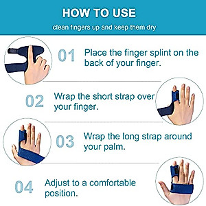Sumifun Finger Brace, Trigger Finger Splint for Index Middle Ring Pinky Finger Arthritis Pain, Tendon Injury, Broken Mallet Finger Stabilizer Supports for Dislocated Knuckle Immobilizer Wrap for