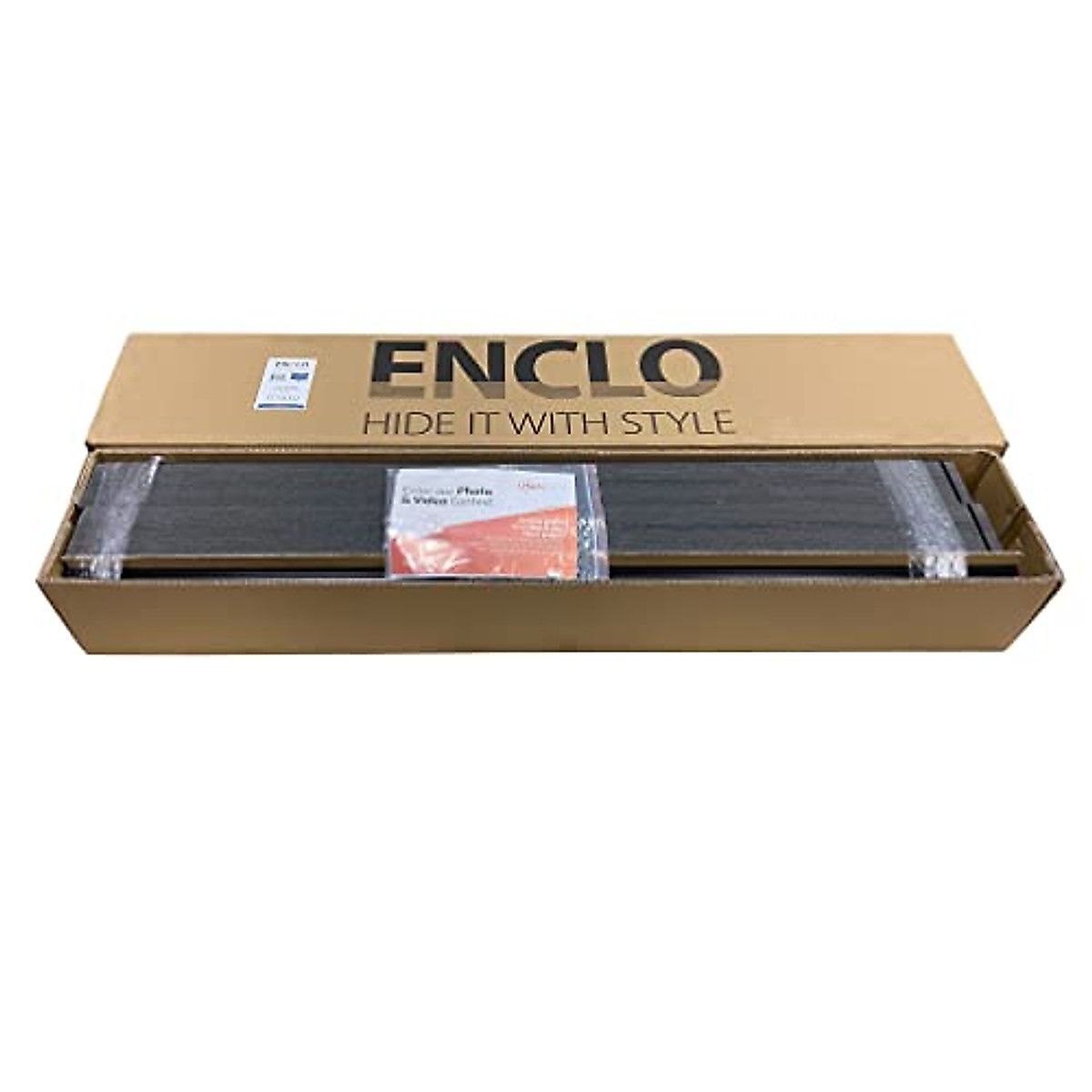 Enclo Privacy Screens 3.5ft H x 3.5ft W EC18002 Woodtek Vinyl Lincoln Outdoor Privacy Fence Panel Screen No-Dig Kit, Charcoal (2-Pack)