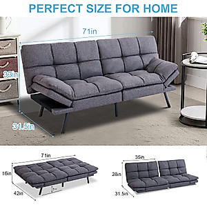 Opoiar FA-DGY-NEW Sofabed, Dark Grey